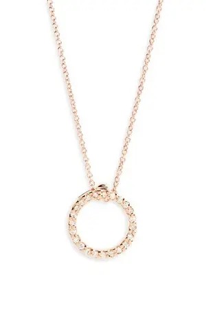 Roberto Coin Roberto Coin Diamond Circle Pendant Necklace D0.09 Ghsi 18krg