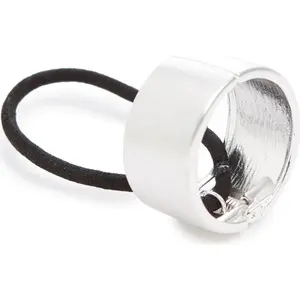 L. Erickson Brushed-metal Cuff Ponytail Holder