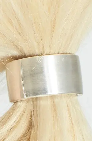 L. Erickson Brushed-metal Cuff Ponytail Holder