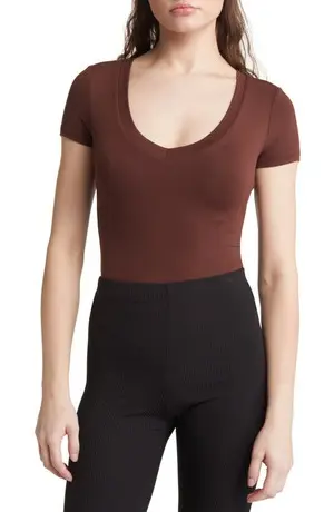 Naked Wardrobe The Nw V-neck Bodysuit