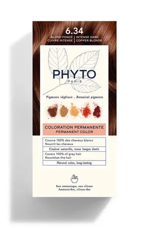 PHYTO Color Permanent Hair Color 6.34 Copper Blonde