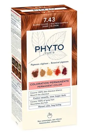 PHYTO Color Permanent Hair Color 7.43 Copper Golden Blonde