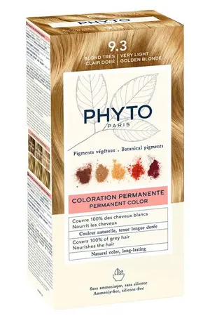 PHYTO Color Permanent Hair Color 9.3 Very Light Golden Blonde