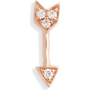 MARIA TASH Maria Tash Diamond Arrow Single Stud Earring Rose Gold
