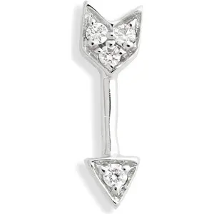 MARIA TASH Maria Tash Diamond Arrow Single Stud Earring White Gold