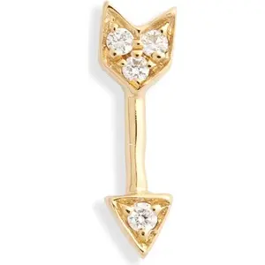 MARIA TASH Maria Tash Diamond Arrow Single Stud Earring Yellow Gold
