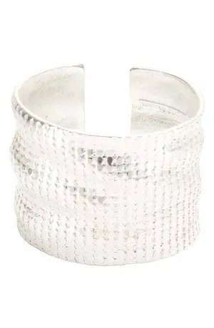 KARINE SULTAN Chainmail Cuff Bracelet - Silver