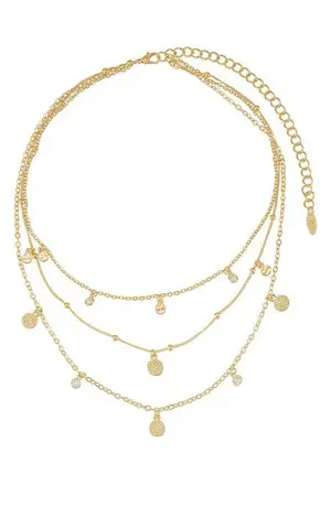 Ettika Multistrand Medallion Necklace - Gold