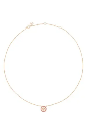Tory Burch Icon Pavé Pendant Necklace Tory Gold / Ruby