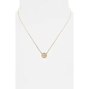Tory Burch Icon Pavé Pendant Necklace - Tory Gold/crystal