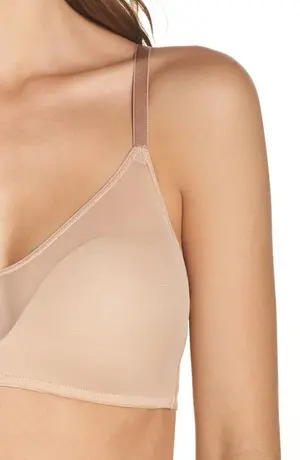 Le Mystère Sheer Illusion Wireless Bra - Natural