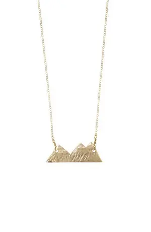 NASHELLE Three Sisters Mountain Pendant Necklace - Gold