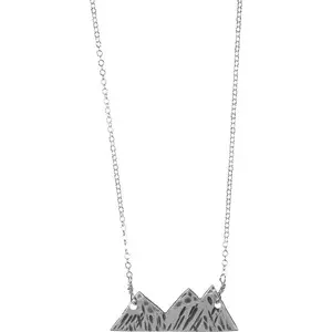 NASHELLE Nashelle Three Sisters Mountain Pendant Necklace Silver