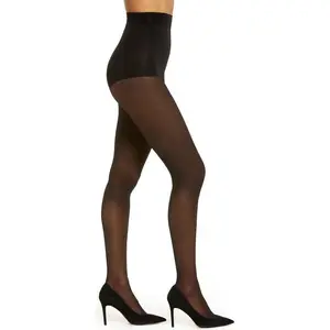 Natori Ultra Sheer Control Top Pantyhose - Black