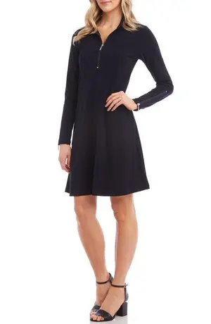 Karen Kane A-line Travel Jersey Dress - Navy