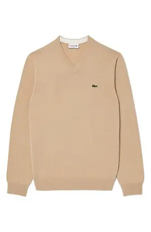 Lacoste V-neck Cotton Sweater - Viennese