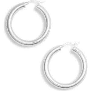 Argento Vivo Hoop Earrings - Silver