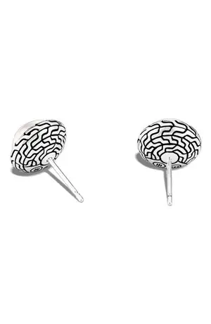 John Hardy Classic Chain Mabé Pearl Stud Earrings - White