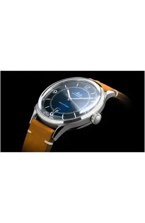 MIDO Multifort Pulsemeter Automatic Leather Strap Watch - Brown/blue/silver