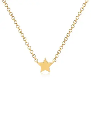 Ef Collection Baby Star Pendant Necklace - Yellow Gold