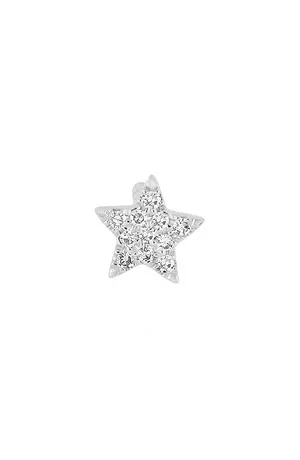 Ef Collection EF Collection Single Diamond Star Stud Earring White Gold/ Diamond