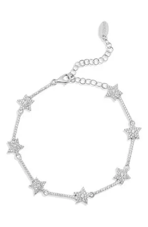 SHYMI Pavé Star Station Tennis Bracelet - Silver