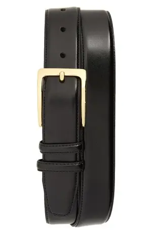 Johnston & Murphy Johnston & Murphy Smooth Leather Belt Black