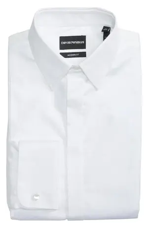 Emporio Armani Slim Fit Stretch Tuxedo Shirt