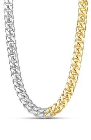 SHYMI Tori Cuban Chain Choker Necklace - Gold/silver