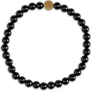 Caputo & Co Stone Bead Bracelet - Black