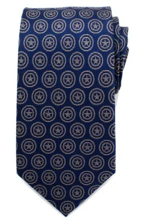 CUFFLINKS, INC. Captain America Silk Neck Tie - Blue