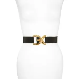RAINA BELTS Viper D-ring Buckle Leather Belt - Black