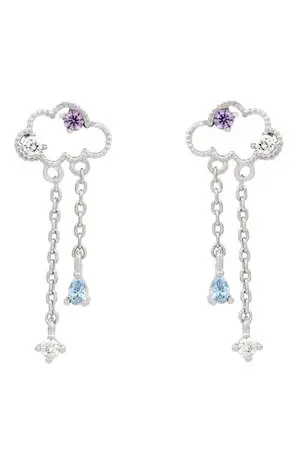 GIRLS CREW Reigning Clouds Drop Earrings - Silver
