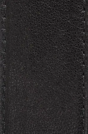 RAINA BELTS Rider Circle Clasp Leather Belt - Black