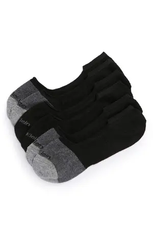 Calvin Klein Calvin Klein 3-Pack No-Show Socks Black/ Charcoal Heather
