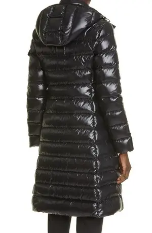 Moncler Moka Water Resistant Long Hooded Down Puffer Parka - Black