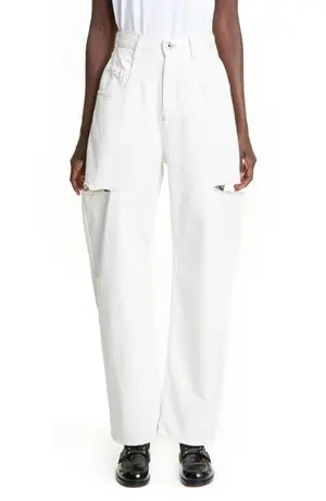 Women's White Ripped Jeans