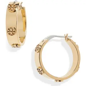Tory Burch Icon Hoop Earrings - Tory Gold