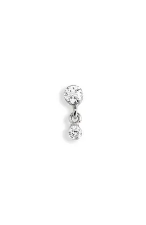MARIA TASH Single Diamond Dangle Stud Earring