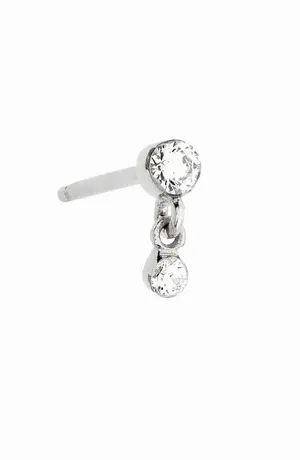 MARIA TASH Single Diamond Dangle Stud Earring