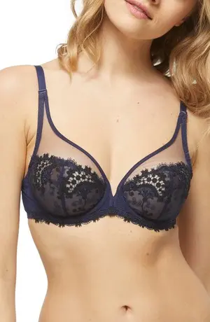 Simone Perele Wish Underwire Plunge Bra Night Blue