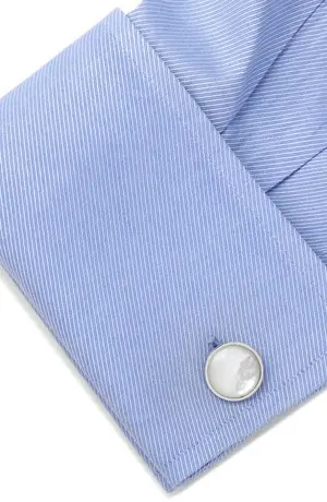 CUFFLINKS, INC. Mother-of-pearl Rhodium - White