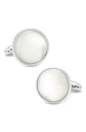 CUFFLINKS, INC. Mother-of-pearl Rhodium - White