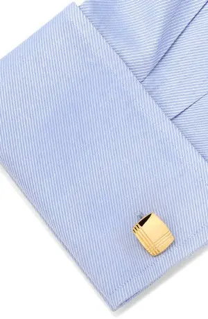 CUFFLINKS, INC. Rectangular Engraved - Gold