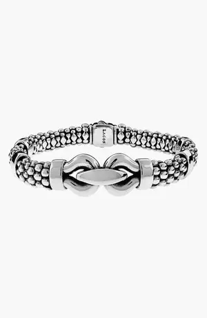 Lagos Derby Caviar Rope Bracelet - Sterling Silver