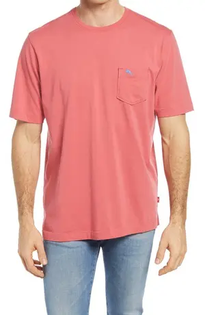 Tommy Bahama New Bali Sky Original Fit Pocket T-shirt New Red Sail