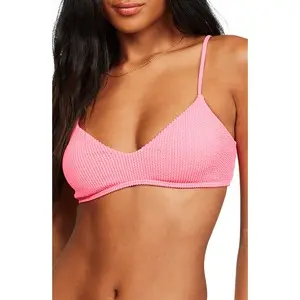 BILLABONG Textured Bralette Bikini Top - Pink Punch