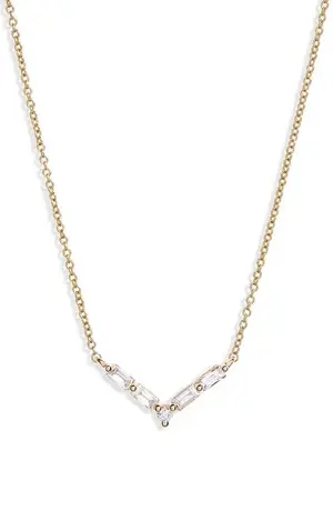 DANA REBECCA DESIGNS Sadie Pearl Mini V-shape Necklace