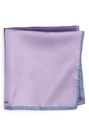 Nordstrom Panel Silk Pocket Square Purple