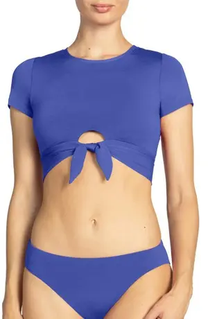 Robin Piccone Robin Piccone Ava Knot Front Tee Bikini Top Ube